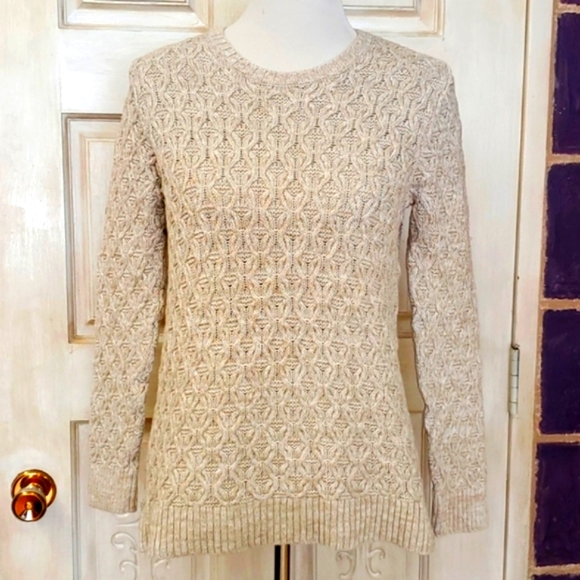 JEANNE PIERRE | Sweaters | Dual Texture Tan Sweater | Poshmark
